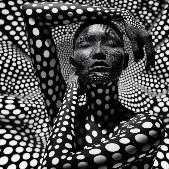 Dall-E Prompt: Black-and-White Human Form - High-Contrast Photography ...