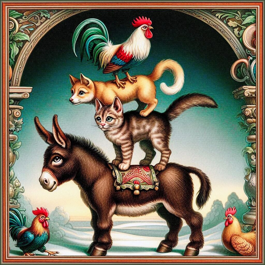 Dall-E Prompt: Classic Watercolor Animal Stack - Sweet Prompt