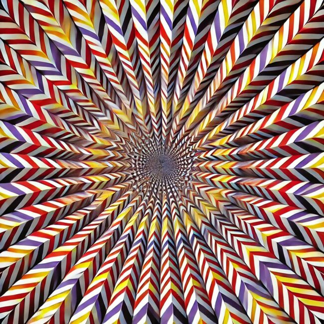 Dall-E Prompt: Vibrant Radial Optical Illusion Design - Sweet Prompt