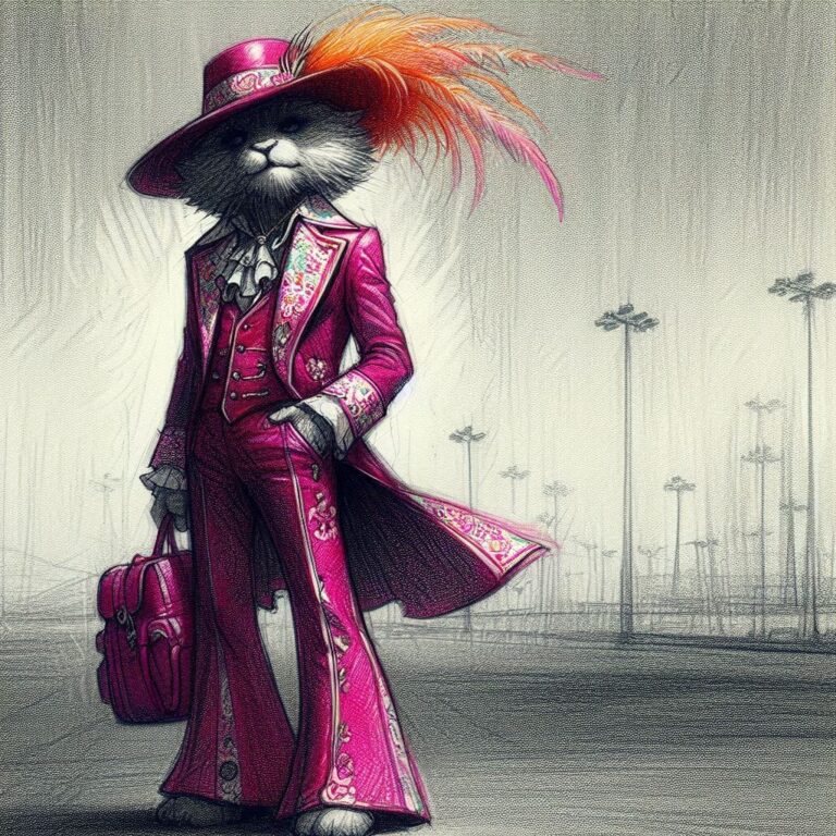 Dall-E Prompt: Anthropomorphic Character in 1970s Pimp Outfit - Sweet ...