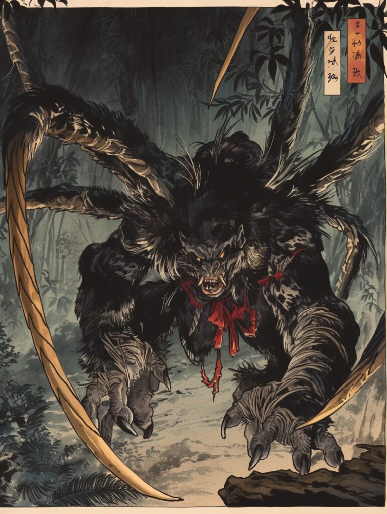 Dall-E Prompt: Gorilla-Tarantula Hybrid Lurking in Jungle - Sweet Prompt