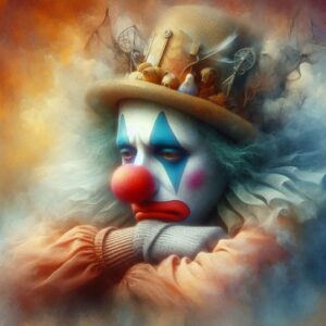 Dall-E Prompt: Melancholy Clown in Dreamy Surrealism - Sweet Prompt