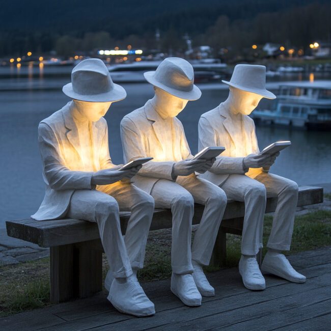 Midjourney Prompt: Modern white sculpture park statues - Sweet Prompt